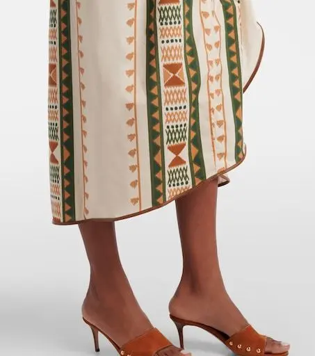 Johanna Ortiz Centro Del Cielo" Printed Cotton Midi Dress
