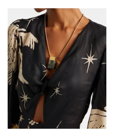 Johanna Ortiz Linen Maxi Dress