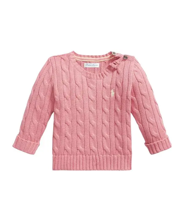 Polo Ralph Lauren Cable-knit Buttoned Sweater