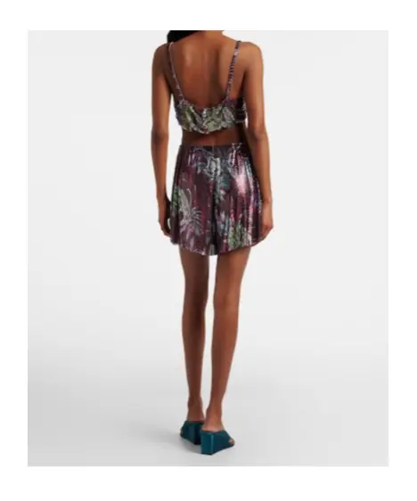 Rabanne Printed Metal Mesh Shorts