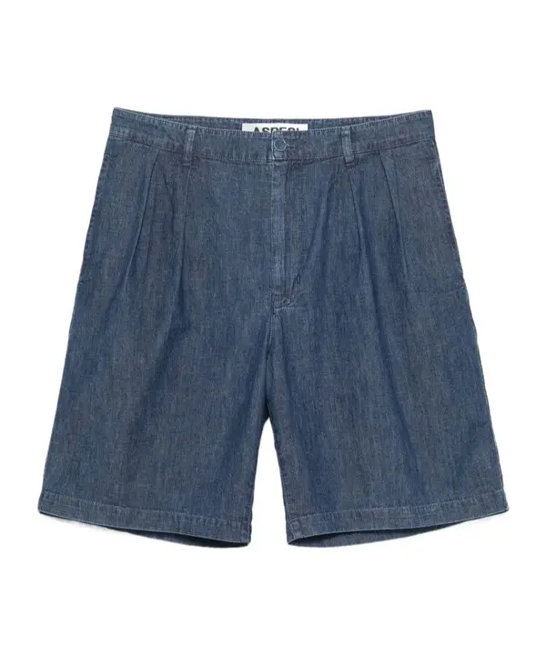 Aspesi Lightweight Denim Bermuda Shorts - Medium Denim