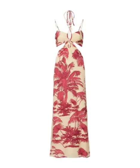 Johanna Ortiz Printed Silk Maxi Dress
