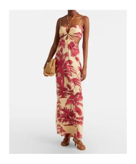 Johanna Ortiz Printed Silk Maxi Dress