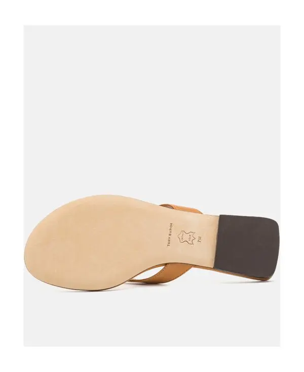 Tory Burch Logo Plaque Thong Sandals