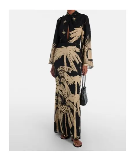Johanna Ortiz Printed Silk Maxi Dress