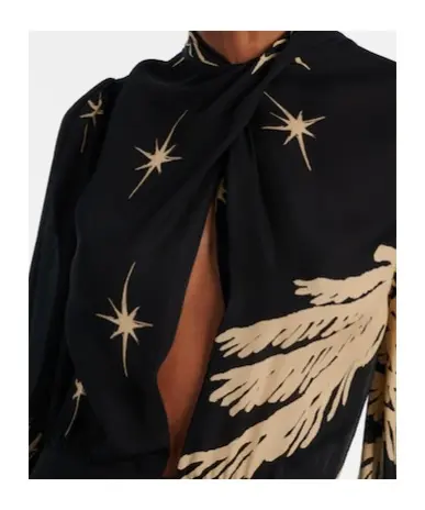 Johanna Ortiz Printed Silk Maxi Dress