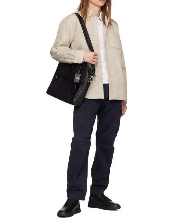 Hugo Boss Logo Lettering Structured Document Case
