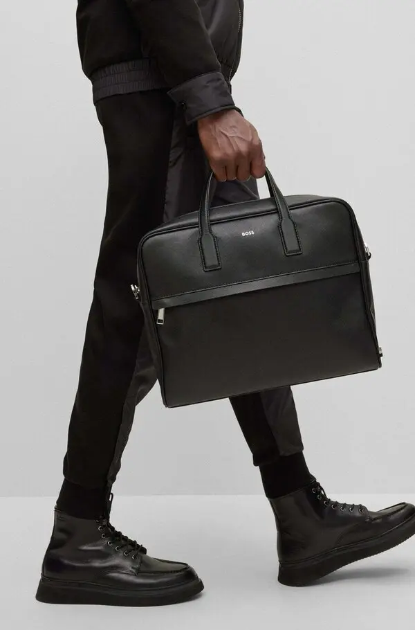 Hugo Boss Logo Lettering Structured Document Case