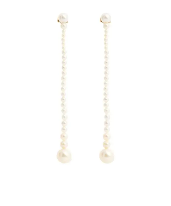 Sophie Bille Brahe Pearl Drop Earrings - White