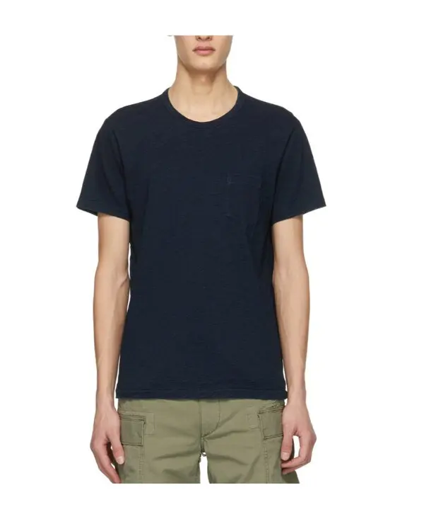 Ralph Lauren Navy Blue Logo Round-collar T-shirt