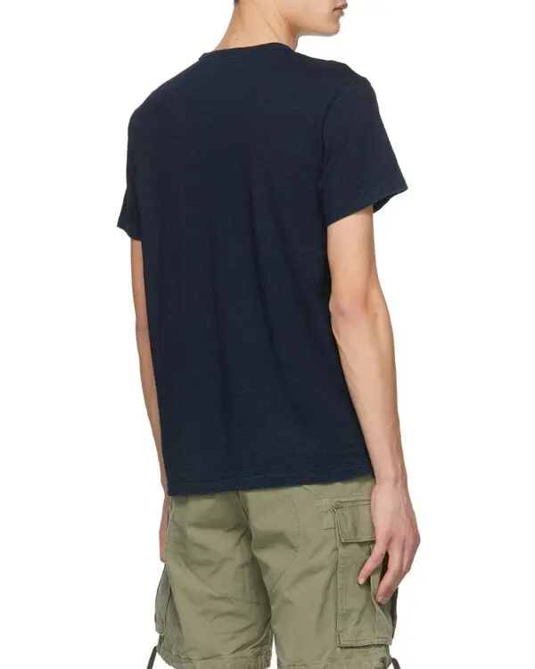Ralph Lauren Navy Blue Logo Round-collar T-shirt