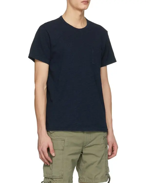 Ralph Lauren Navy Blue Logo Round-collar T-shirt
