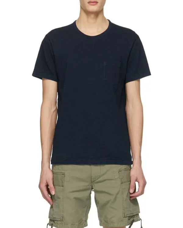 Ralph Lauren Navy Blue Logo Round-collar T-shirt