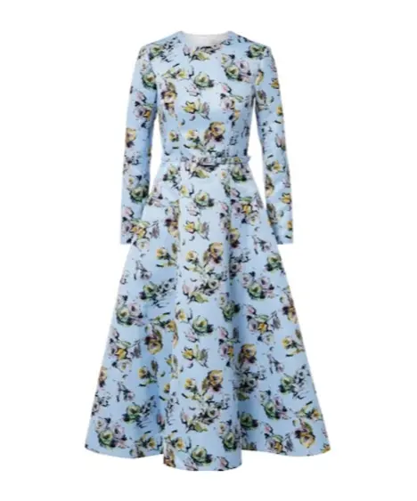 EMILIA WICKSTEAD Capucine Floral Midi Dress - Blue