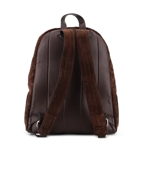ORTIGNI Woven Suede Backpack