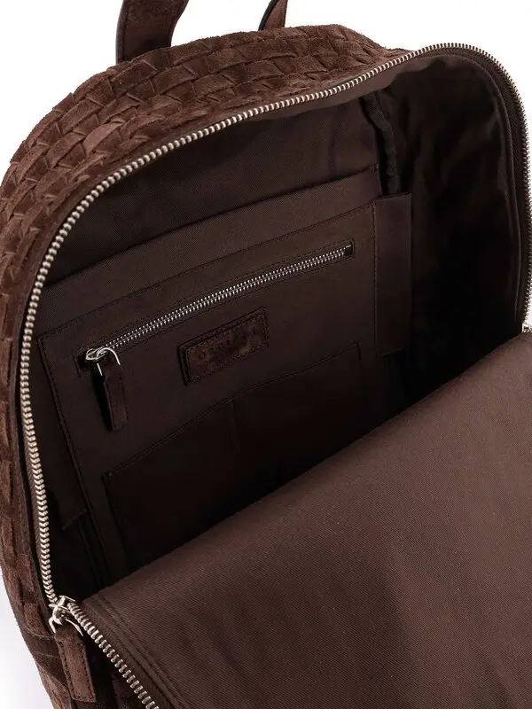 ORTIGNI Woven Suede Backpack
