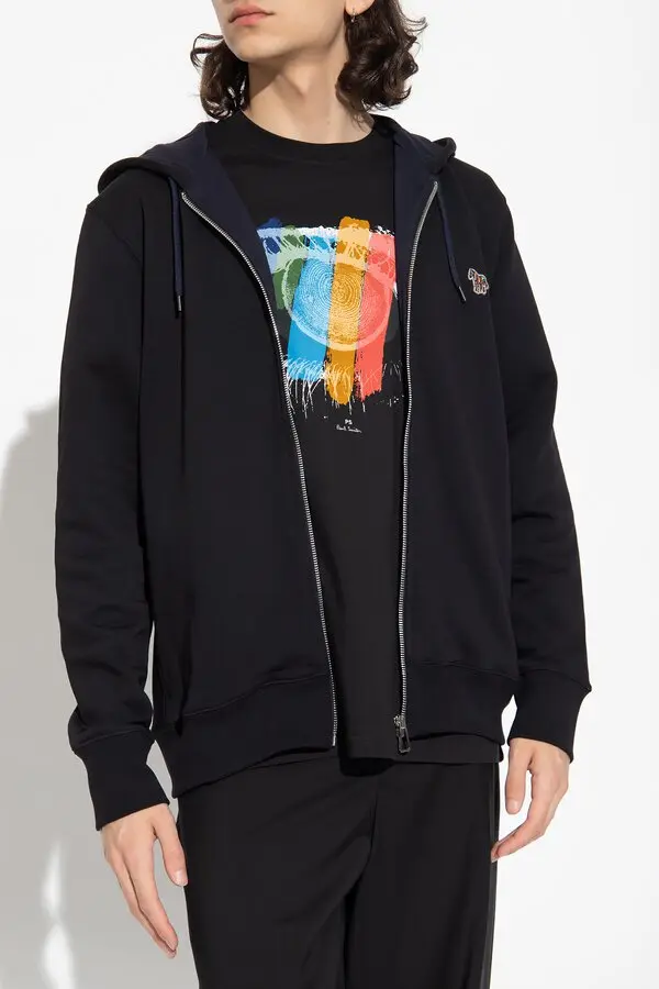 Paul Smith Zebra Patch Zipped Drawstring Hoodie