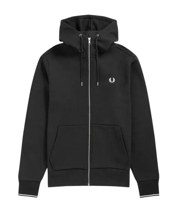 Fred Perry Hooded Zip Through Sweatshirt