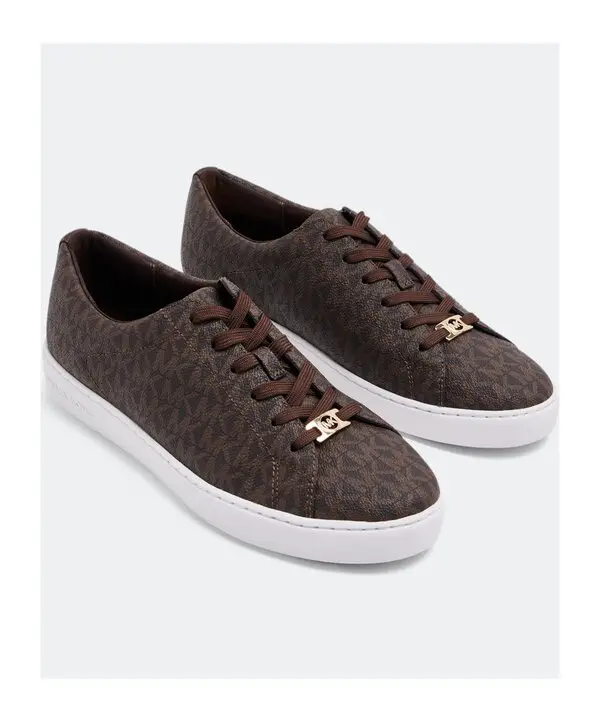Michael Kors Lace-up Sneakers With Logo Detail - Brown