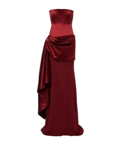 Alex Perry Draped Silk Corset Gown