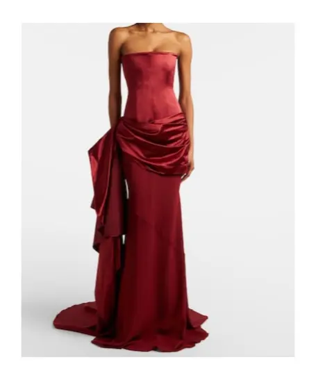 Alex Perry Draped Silk Corset Gown