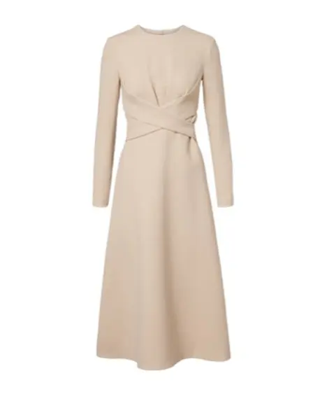 EMILIA WICKSTEAD Elta Wool Crepe Midi Dress
