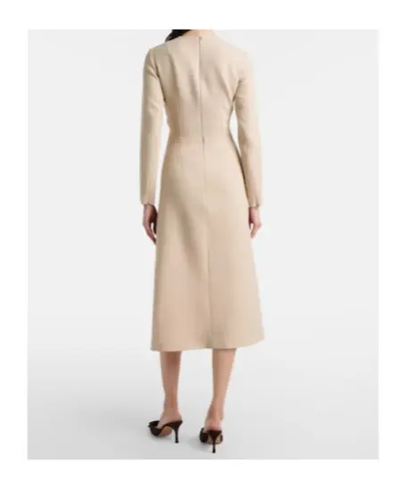EMILIA WICKSTEAD Elta Wool Crepe Midi Dress