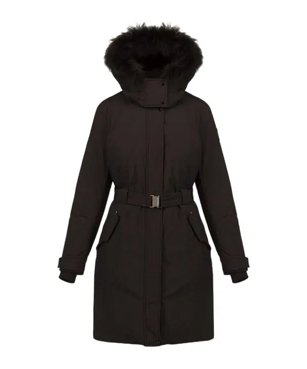 Woolrich Belted Waist Hooded Padded Coat