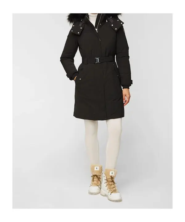 Woolrich Belted Waist Hooded Padded Coat
