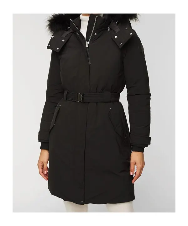 Woolrich Belted Waist Hooded Padded Coat