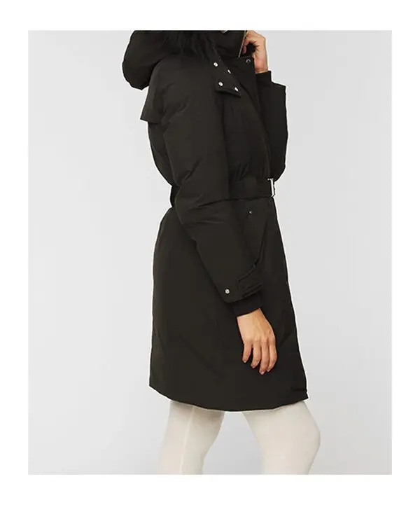 Woolrich Belted Waist Hooded Padded Coat