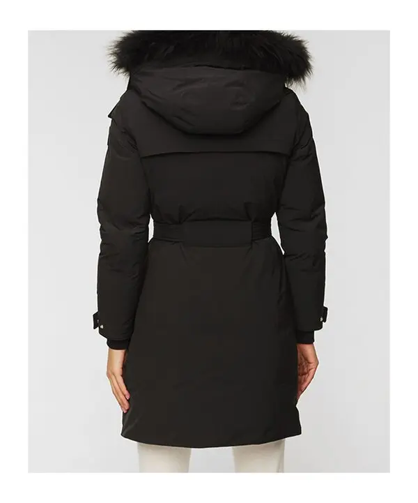 Woolrich Belted Waist Hooded Padded Coat