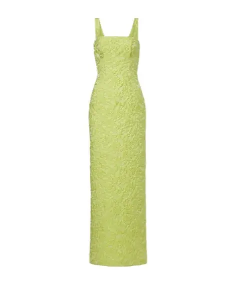 EMILIA WICKSTEAD Micheline Floral Cloqu Gown - Green