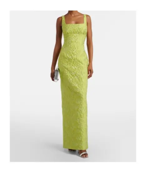 EMILIA WICKSTEAD Micheline Floral Cloqu Gown - Green