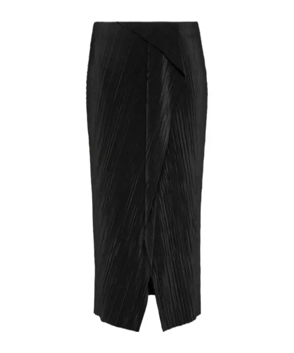 Calvin Klein Pleated Midi Skirt - Black