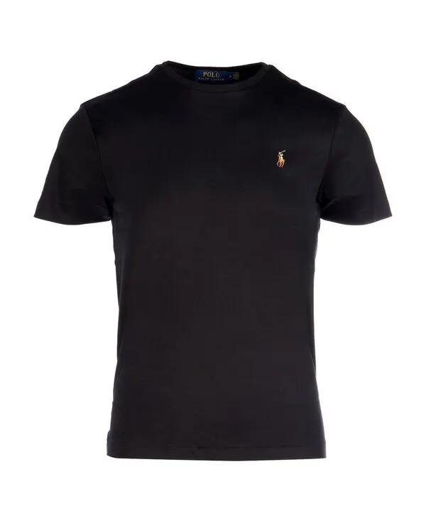 Polo Ralph Lauren Logo Embroidered Crewneck T-shirt - Black