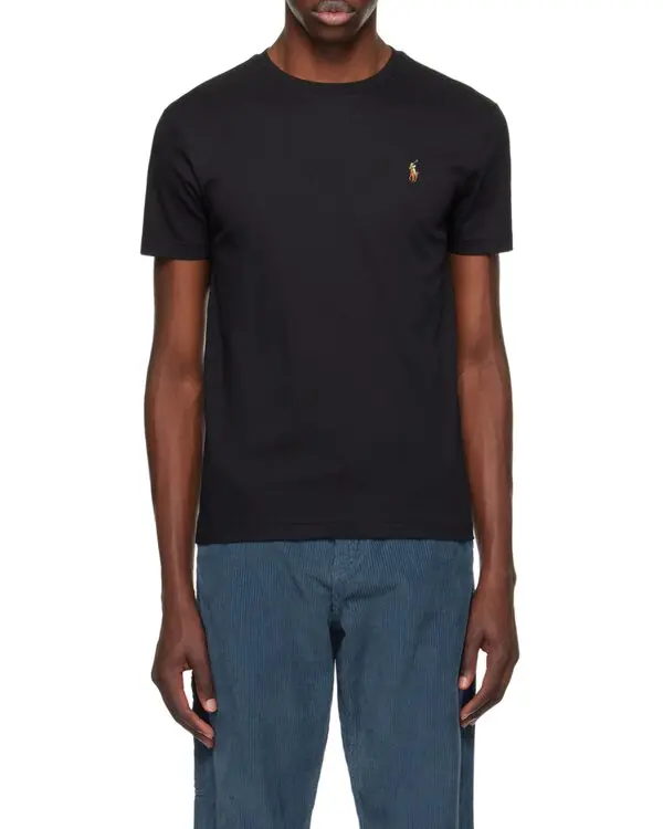 Polo Ralph Lauren Logo Embroidered Crewneck T-shirt - Black