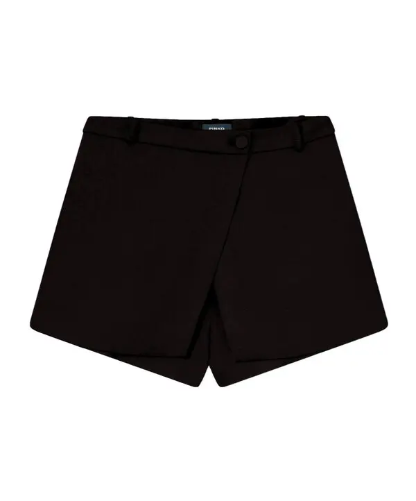 Pinko Stufa Crossover-front Shorts - Black