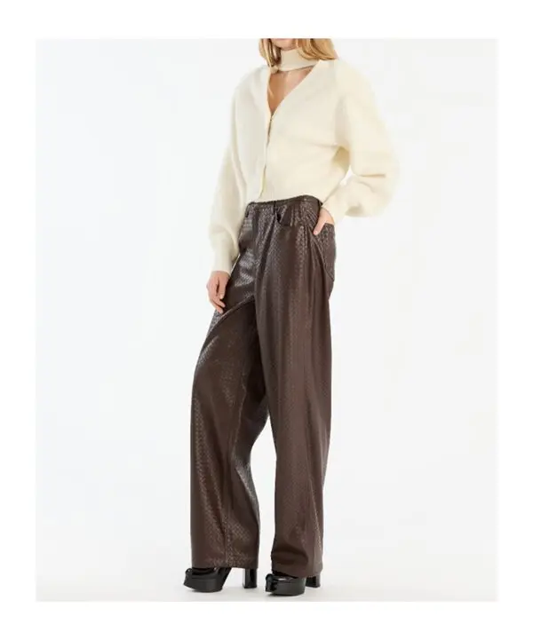 ROTATE BY BIRGER CHRISTENSEN Scarf-neck Buttoned Cardigan