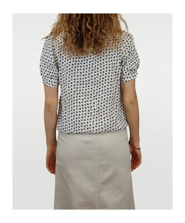 IBLUES Printed Graphic Blouse With Short Sleeves And Elasticated Hem