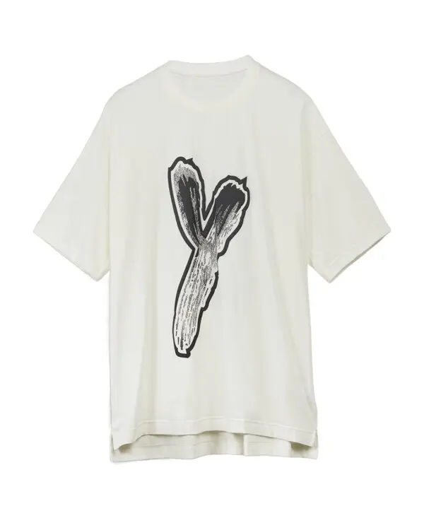 Y3 Graphic Logo-print Crew Neck T-shirt