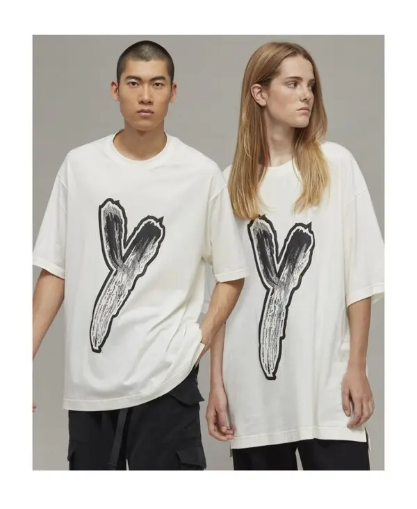 Y3 Graphic Logo-print Crew Neck T-shirt