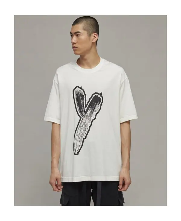 Y3 Graphic Logo-print Crew Neck T-shirt
