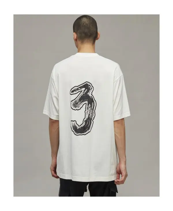 Y3 Graphic Logo-print Crew Neck T-shirt