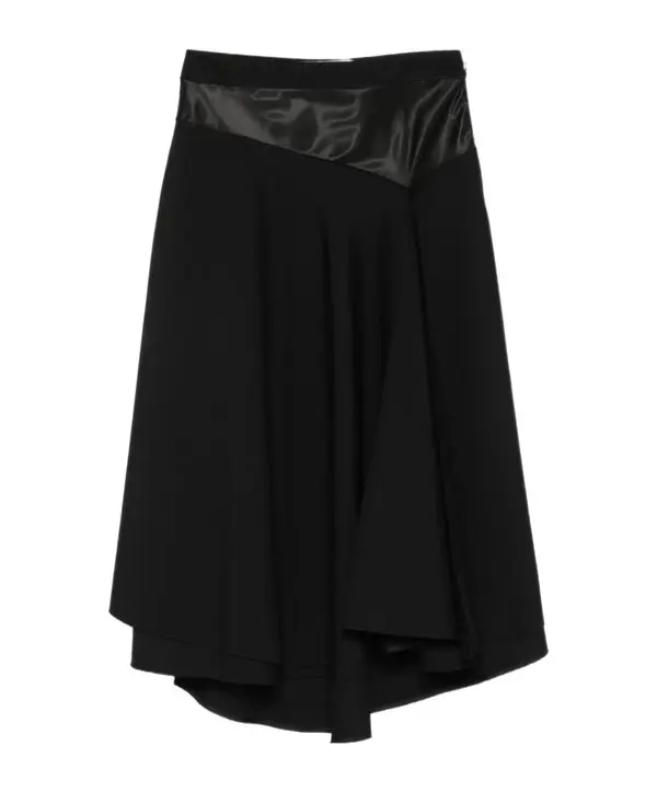 Marni Satin-panel Midi Skirt - Black