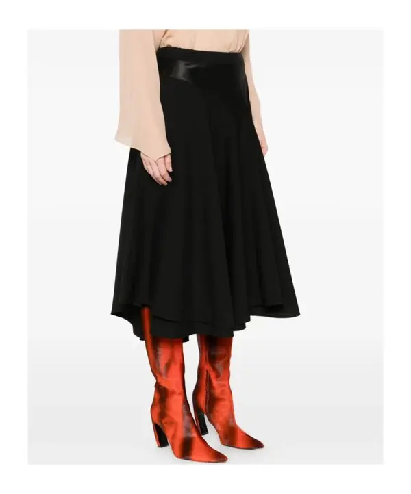 Marni Satin-panel Midi Skirt