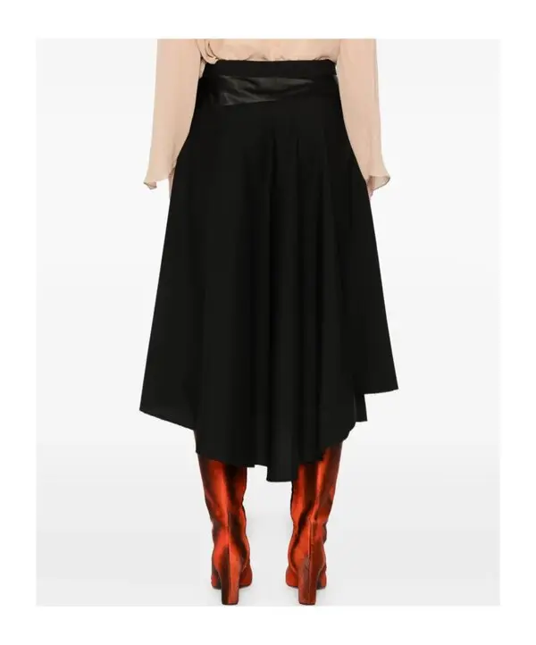 Marni Satin-panel Midi Skirt