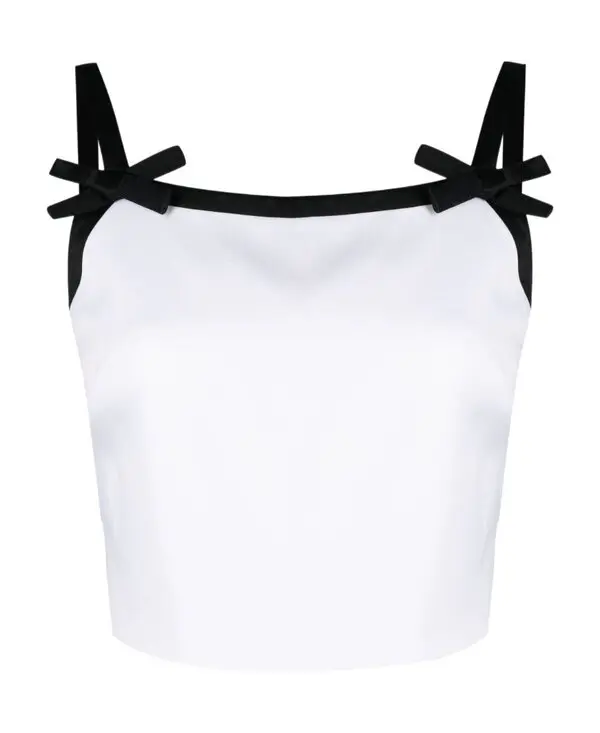 MSGM Bow Detailed Cropped Top
