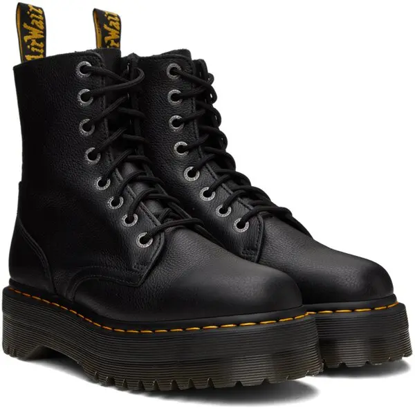 Dr. Martens Jadon Iii Round Toe Platform Combat Boots - Black