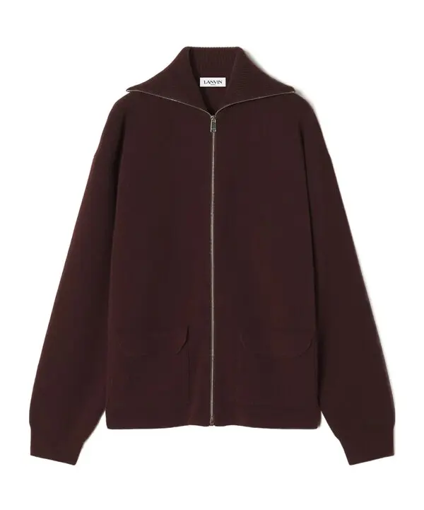 LANVIN Cashmere Zip Cardigan - Bacchus